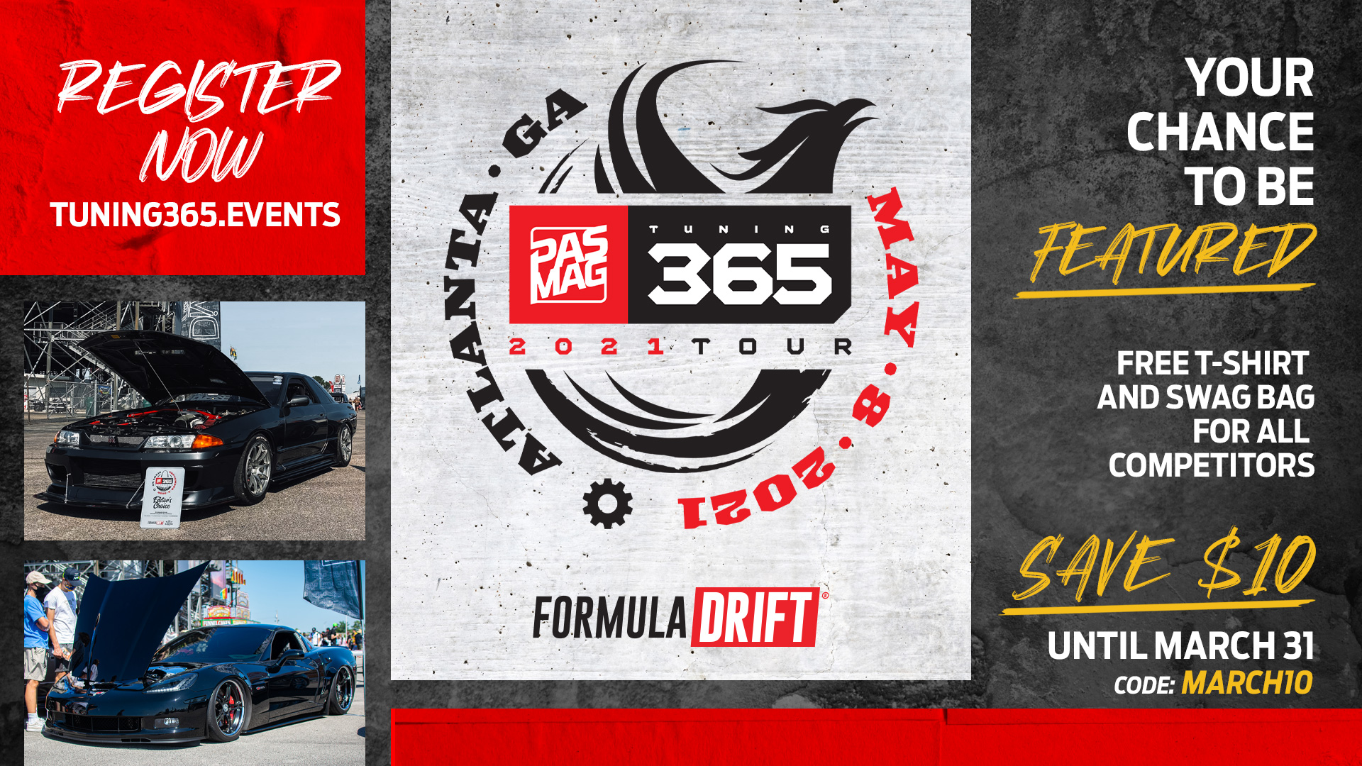Tuning 365 Car Show Announced For Five 2021 Formula DRIFT Rounds ...